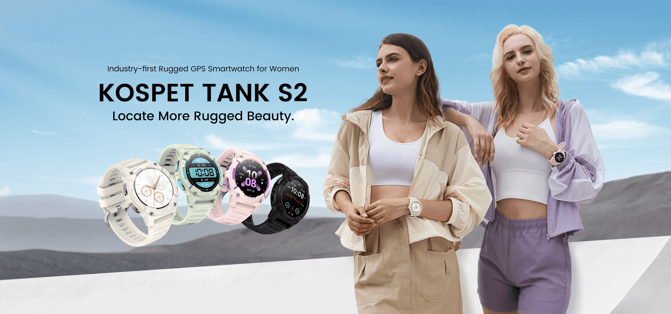 TANK S2: Sport Watch for Women | Lightweight Watch | KOSPET