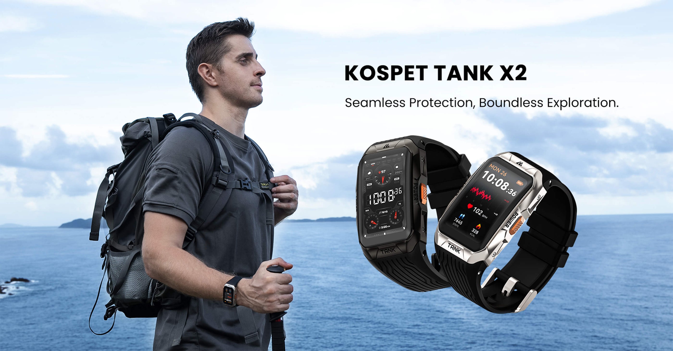 TANK X2：Rugged Smartband | KOSPET
